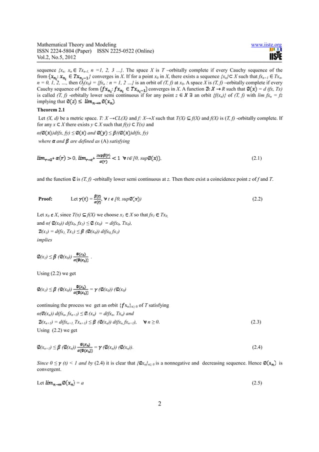 Coincidence Points For Mappings Under Generalized Contraction Pdf