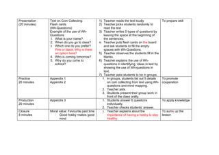 Coin collecting Lesson Plan Form 3 | PPT
