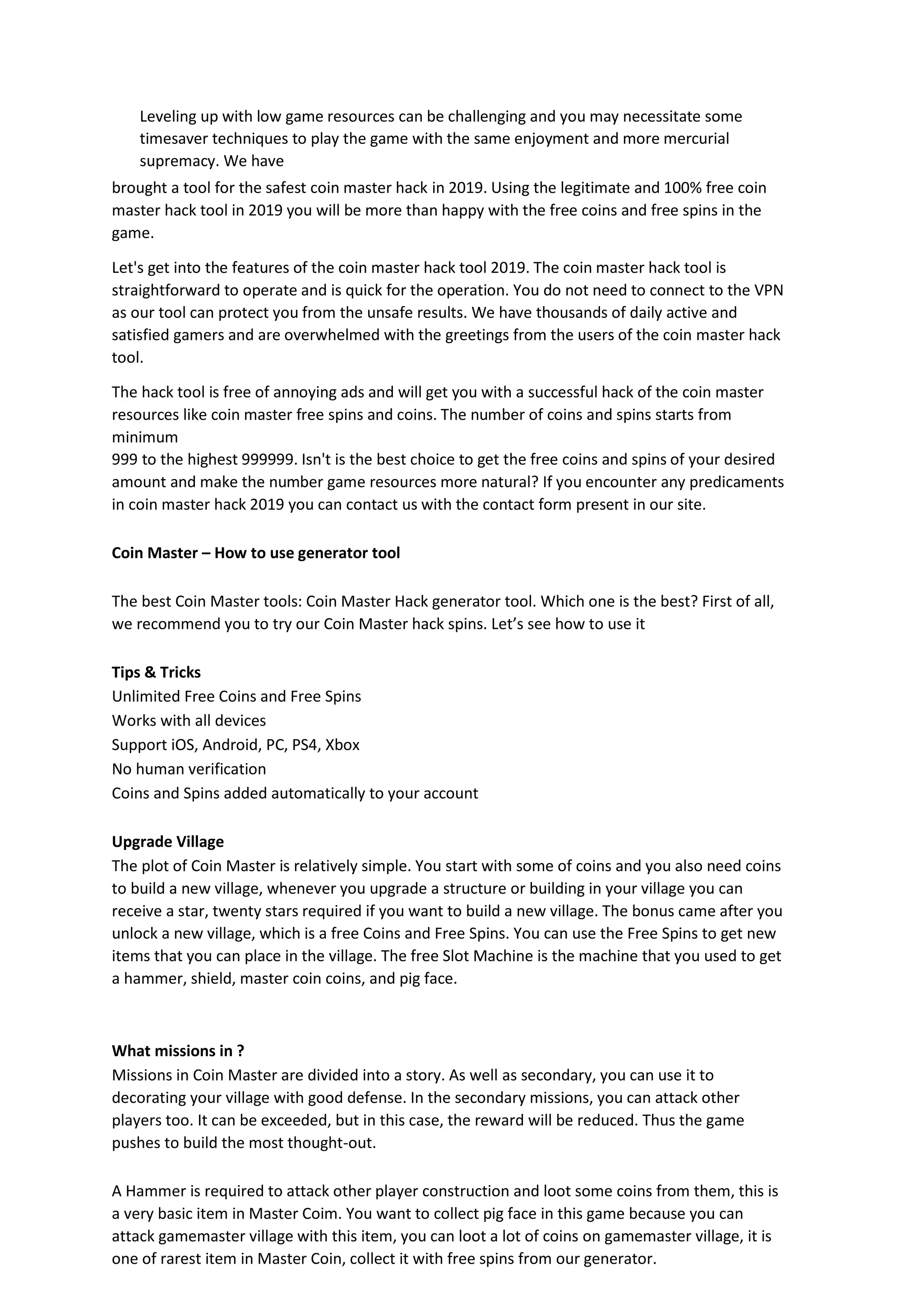 Coin master cheat android | PDF