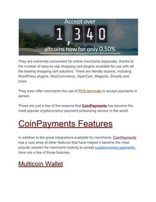 Coin payments review crypto payment processor guide | PDF