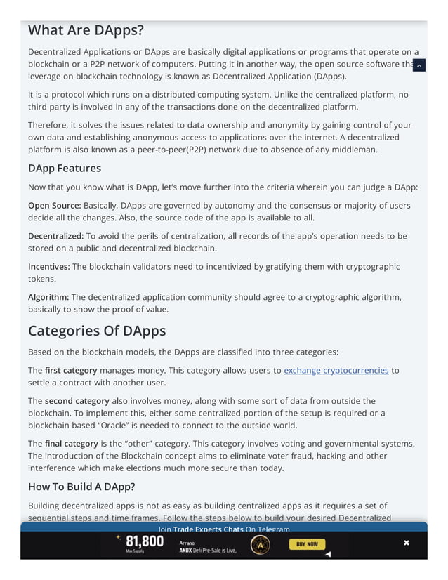 Coinpedia Org Information Dapps Decentralised Applications Pdf