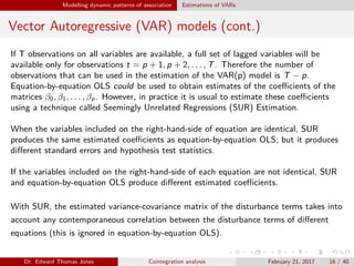 Cointegration analysis: Modelling the complex interdependencies between financial assets | PDF