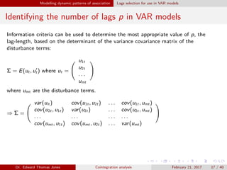 Cointegration analysis: Modelling the complex interdependencies between financial assets | PDF