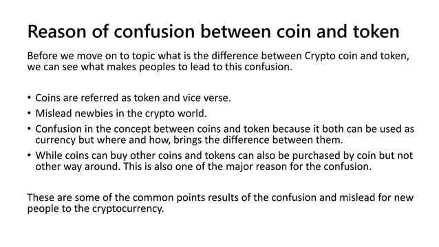 Coin vs token | PPT