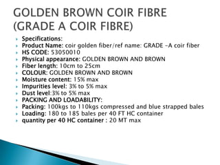 Coir fiber | PPTX