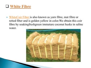 How to manufacturers coir fibre types & uses | PPTX | Shaving ...
