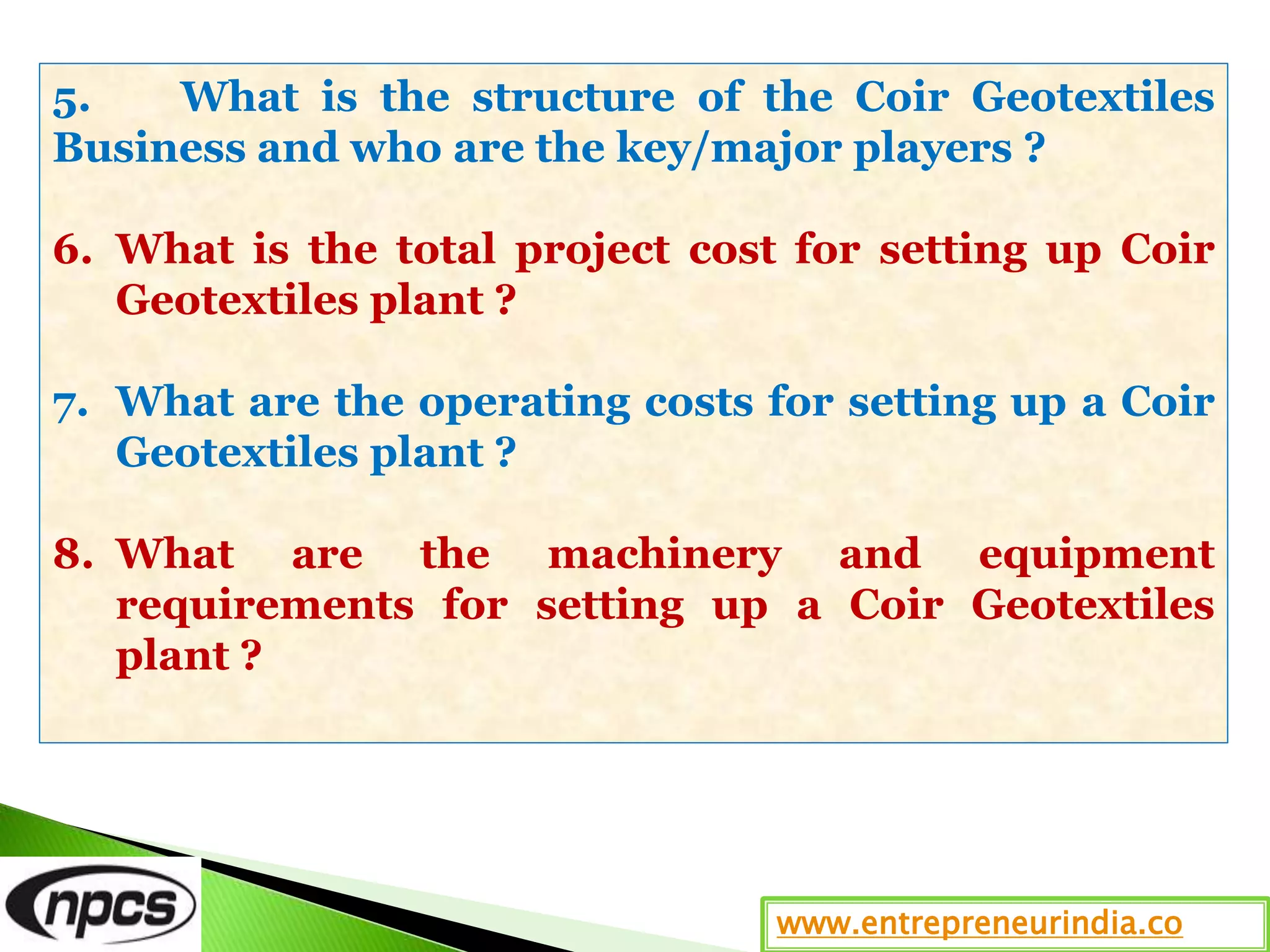 Coir Geotextiles, Coir Nettings / Geotextiles, Coir Woven Bhoovastra ...