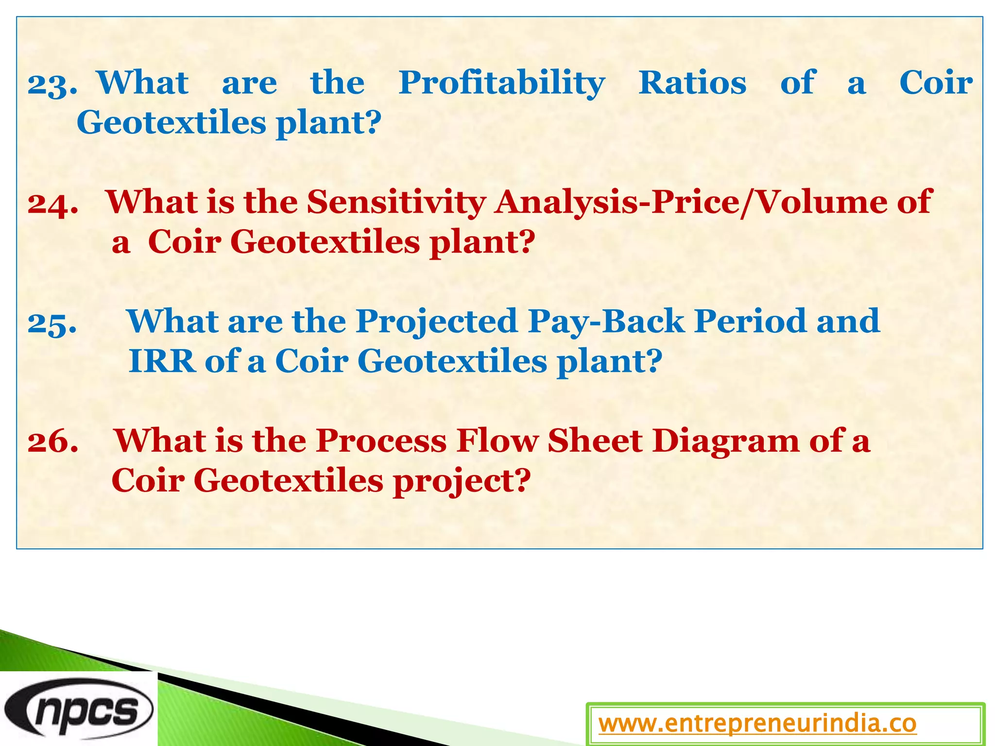 Coir Geotextiles, Coir Nettings / Geotextiles, Coir Woven Bhoovastra ...