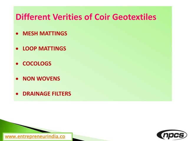 Coir Geotextiles, Coir Nettings / Geotextiles, Coir Woven Bhoovastra ...