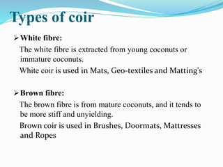 Coir industries ( India's wonder fibre) | PPTX