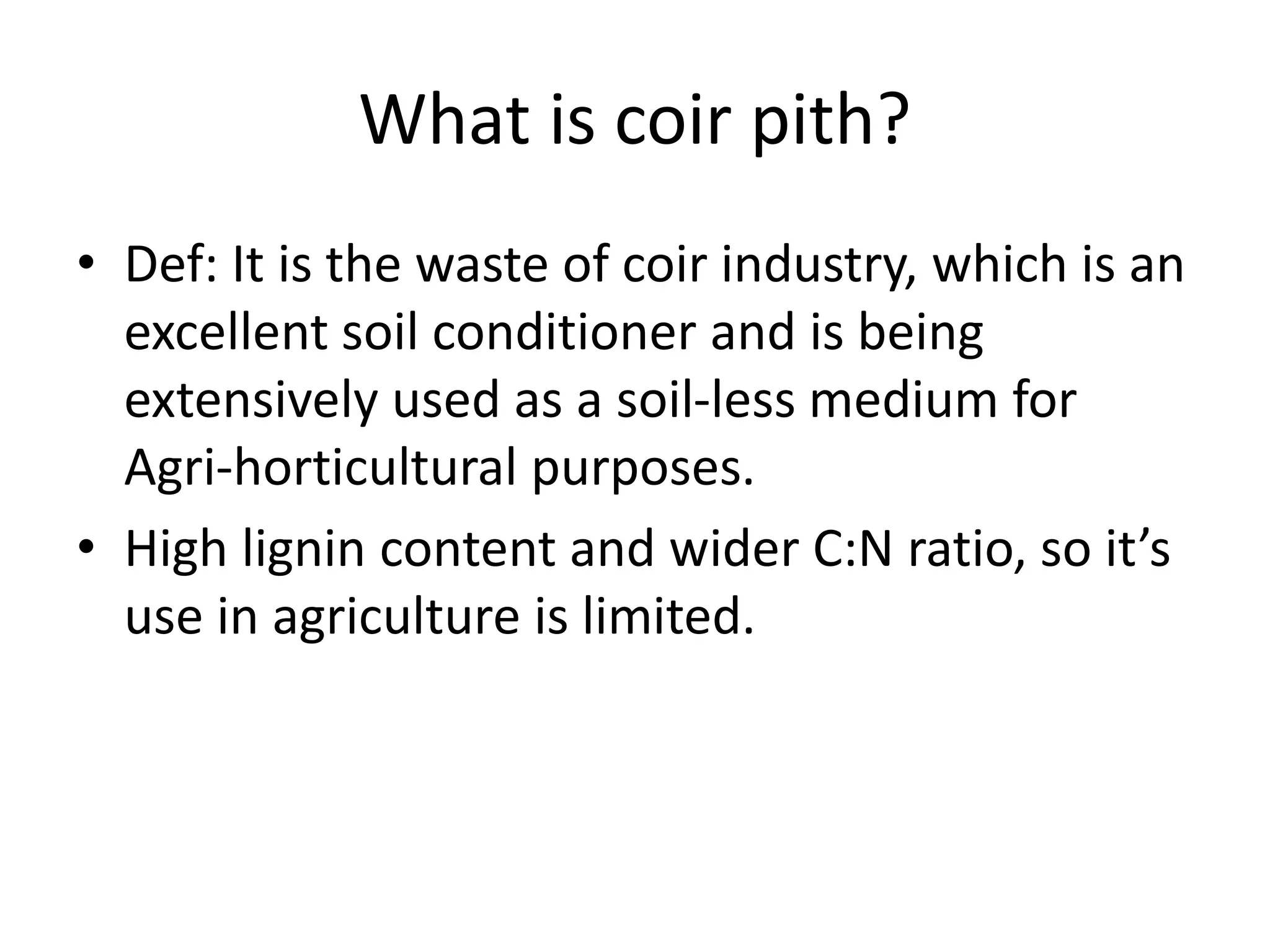 Coir pith compost | PPTX