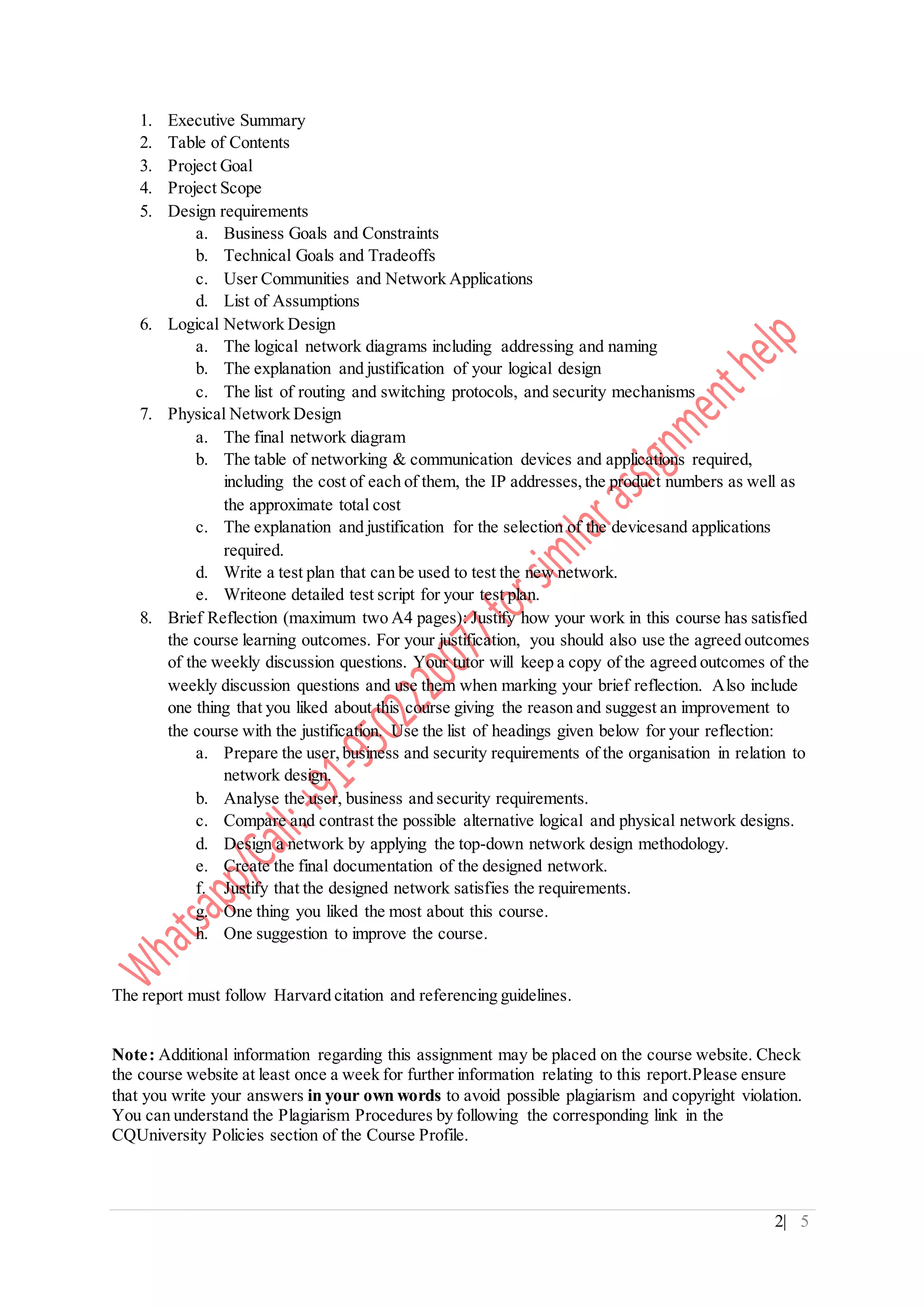 Coit20264 network design assignment 2 | PDF