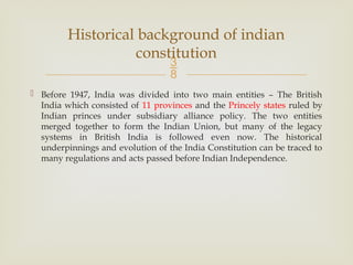 COI UNIT 1 Introduction of Constitution of India | PPT