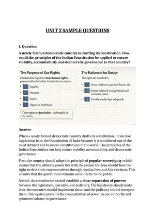 Applying Indian Constitutional Principles for Democratic Governance and ...