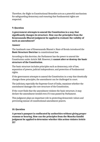 Applying Indian Constitutional Principles for Democratic Governance and ...