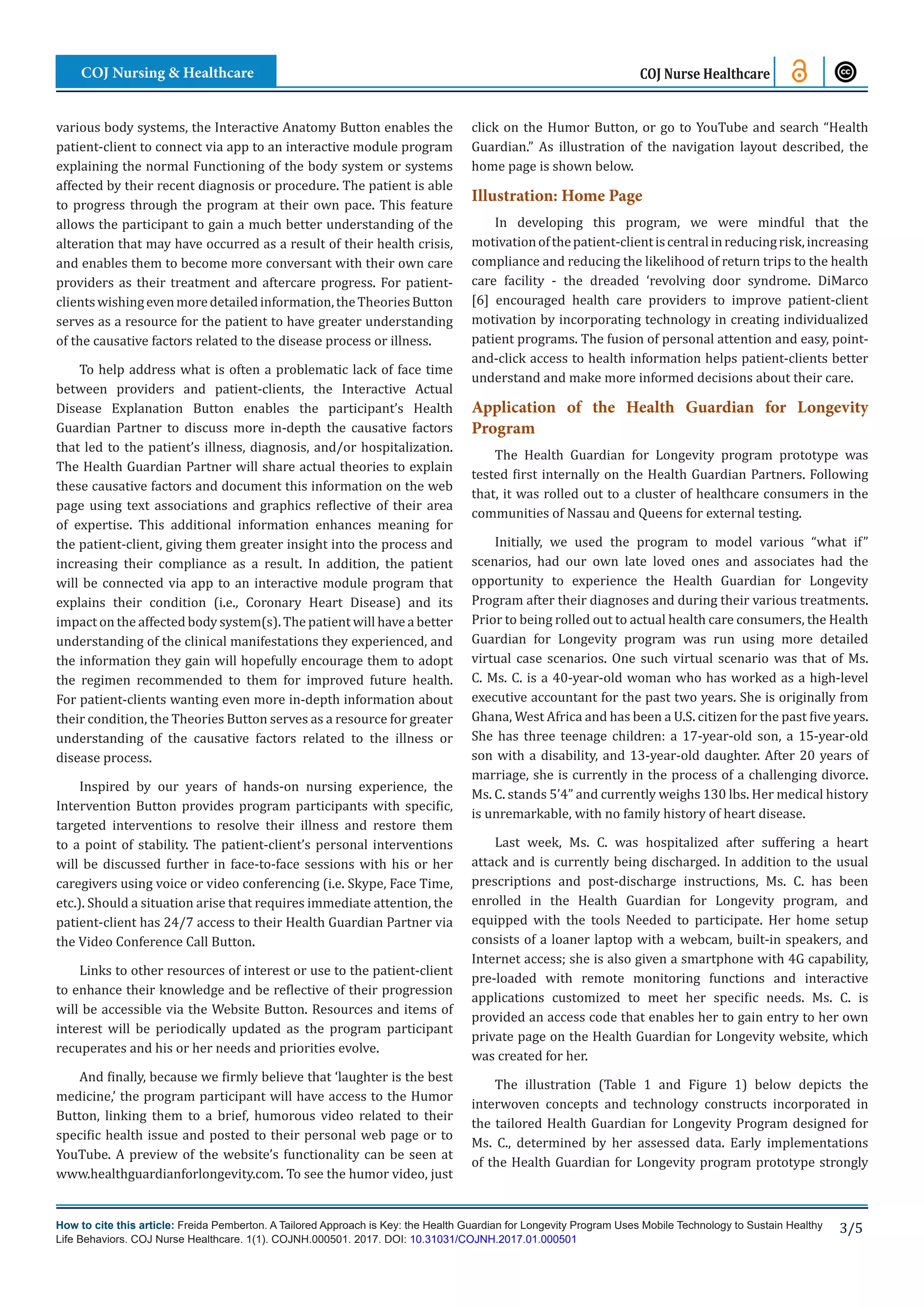 A Tailored Approach is Key: the Health Guardian for Longevity Program ...