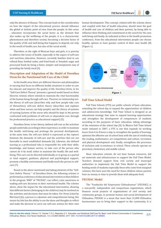 Education and Nutritional Self-Care for Basic Level School Communities ...