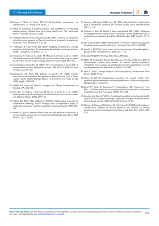 A Concept Analysis of Interdisciplinary Collaboration in Mental ...