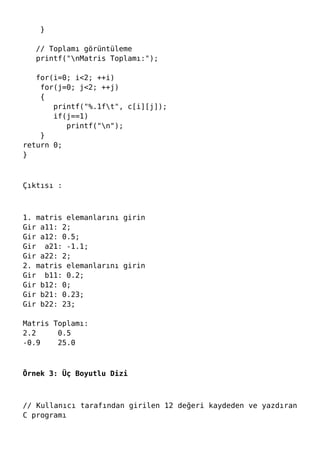 Cok boyutlu-diziler | PDF