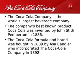 Coca Cola India Company Presentation | PDF