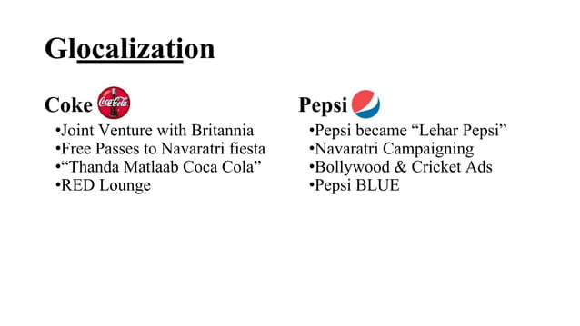 Coke and-pepsi-learn-to-compete-in-india | PPTX