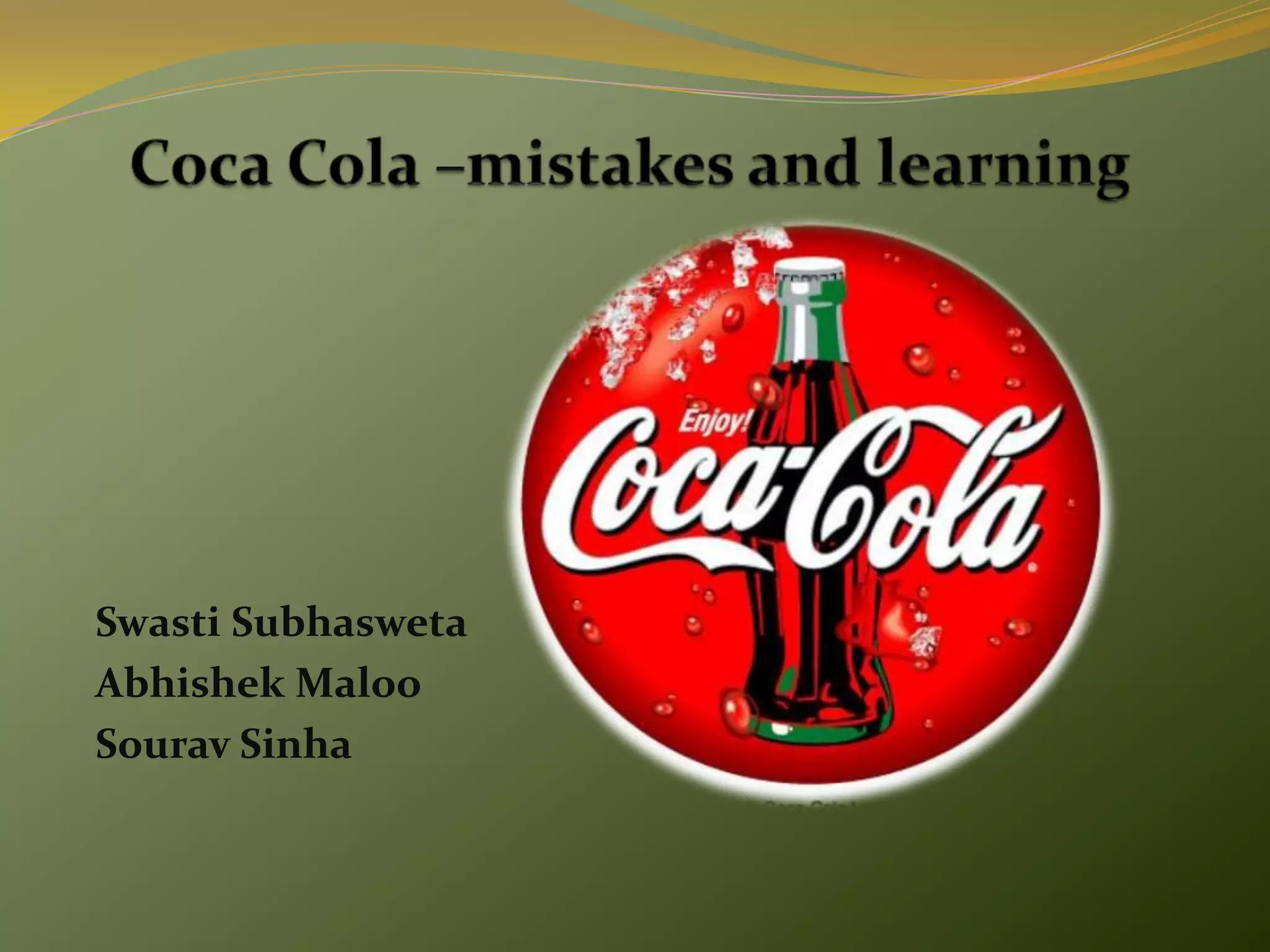 Coka Cola-a Case study | PPT