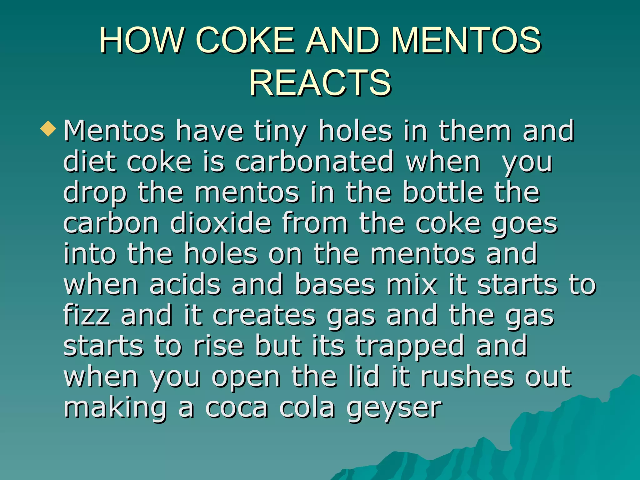 Coke and mentos | PPT