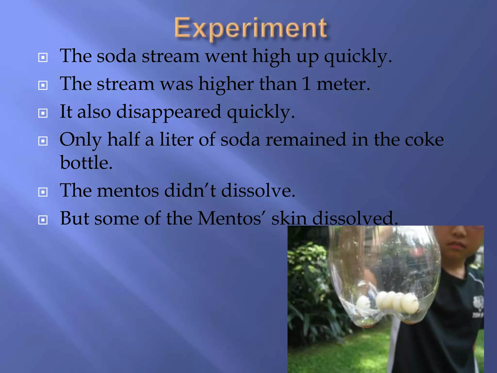 Coke and mentos grade 4 esl2 | PPTX