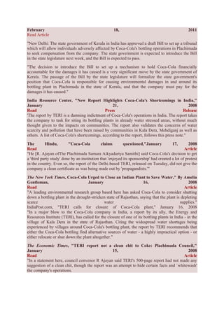 Coke crimes in india | DOCX | Large Business | Business