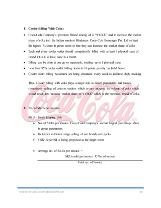 Coca-Cola Summer Internship report | DOCX