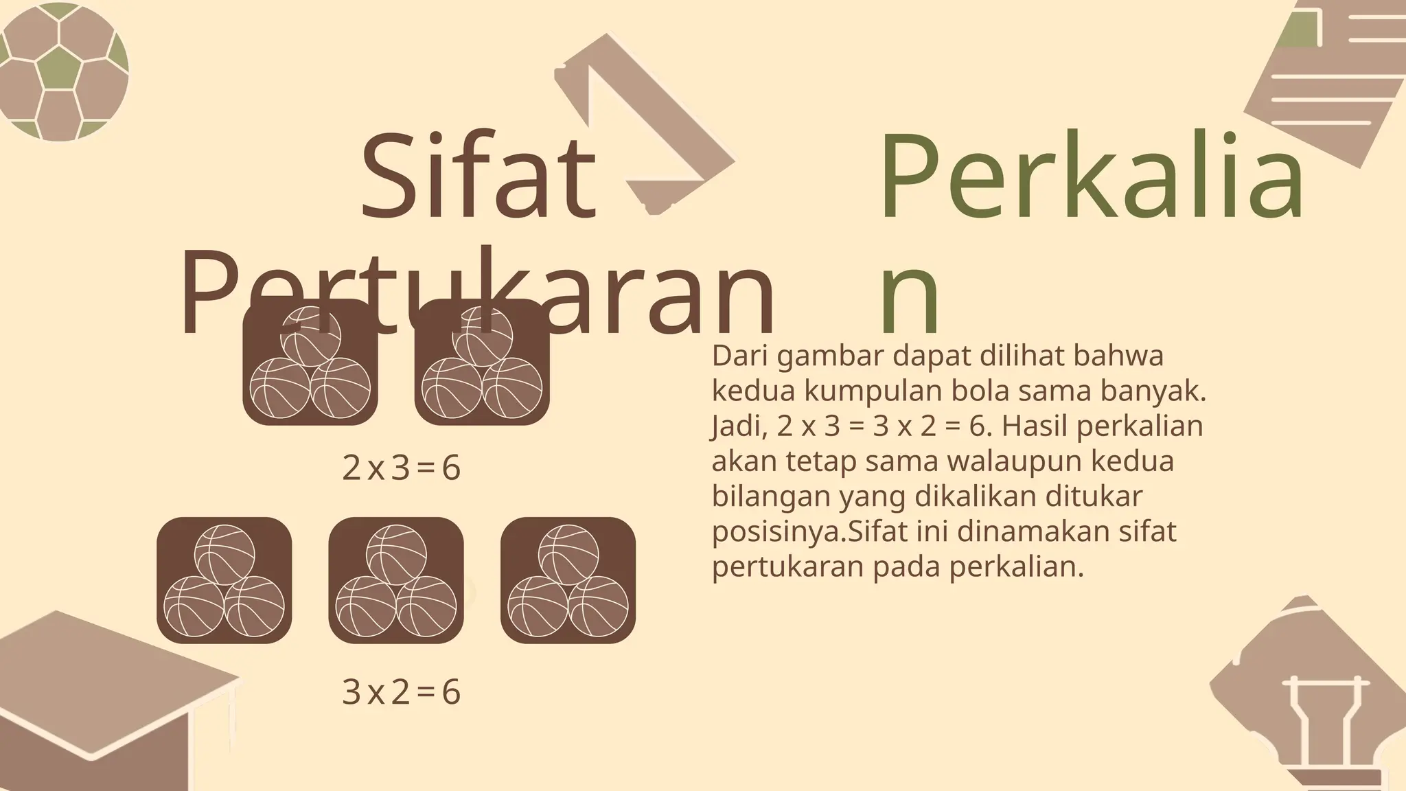 Cokelat dan Hijau Minimalis Presentasi Belajar Perkalian dan Pembagian ...