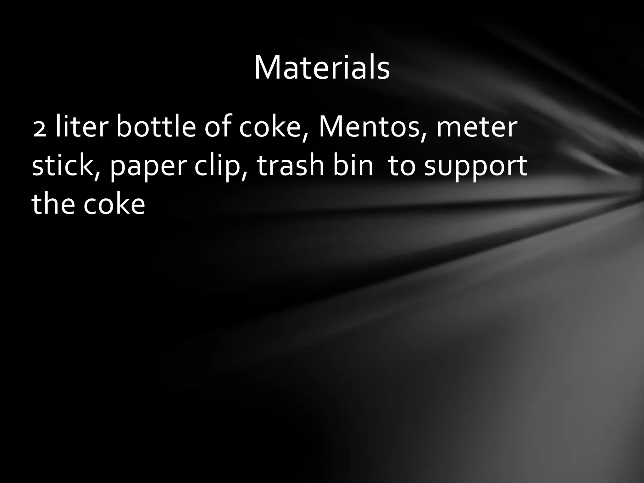 Coke&Mentos Experiment - Masha | PPT