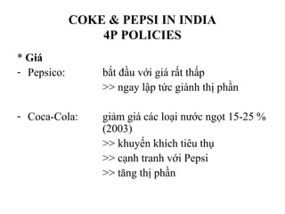 Coke & pepsi in india | PPT