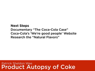 Coke Product Autopsy | PPT