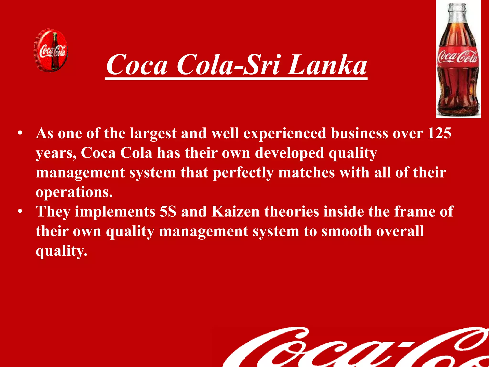 Quality Management System of Coca-Cola | PPTX