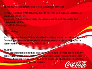 Quality Management System of Coca-Cola | PPTX