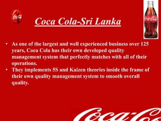 Quality Management System of Coca-Cola | PPTX