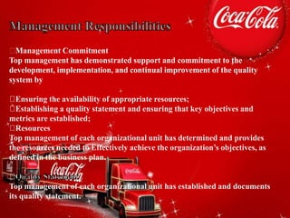Quality Management System of Coca-Cola | PPTX