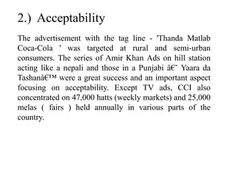 Coke's rural marketing strategies | PPTX