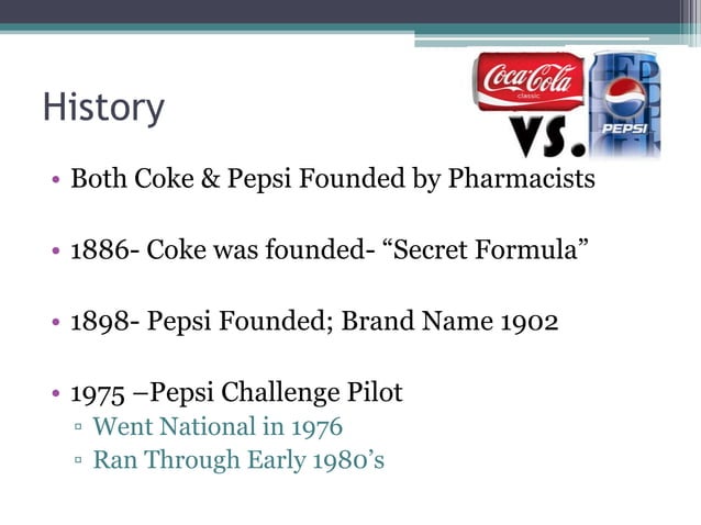 Coke vs Pepsi Challenge | PPT