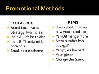 Coke vs pepsi ppt | PPTX