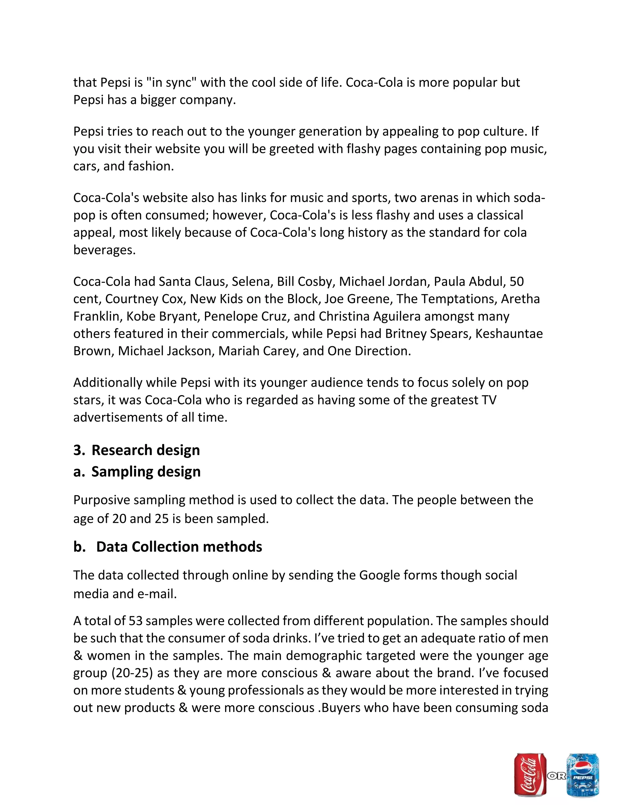 Coke vs pepsi report | PDF