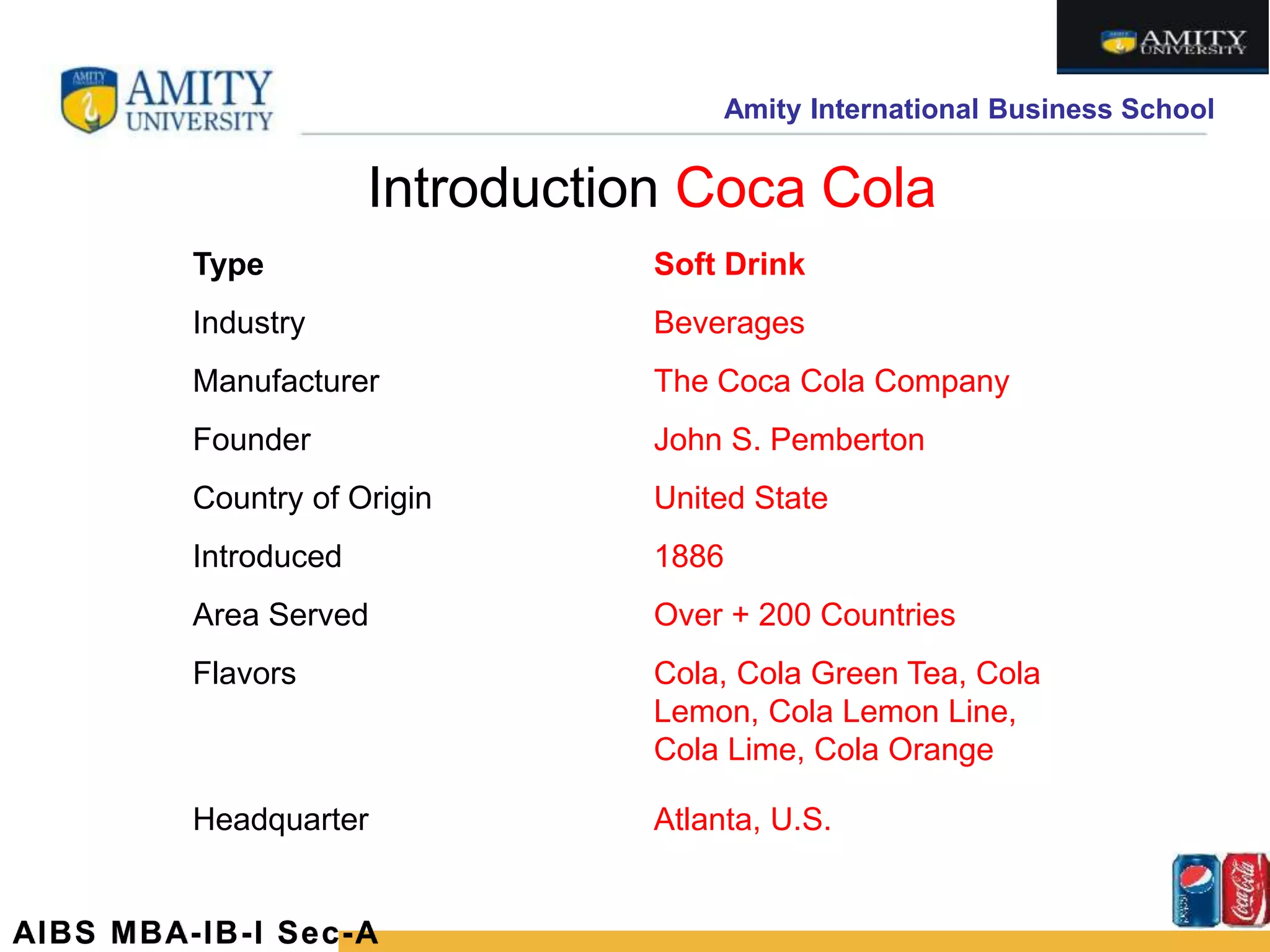 Comparative Analysis Coca Cola vs Pepsi | PPTX