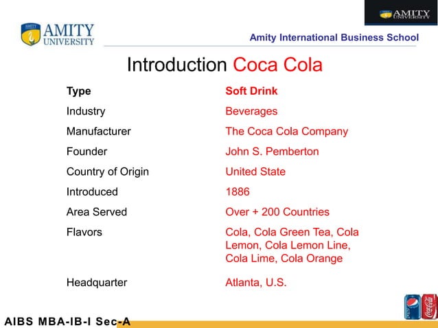 Comparative Analysis Coca Cola vs Pepsi | PPTX | Business | Business ...