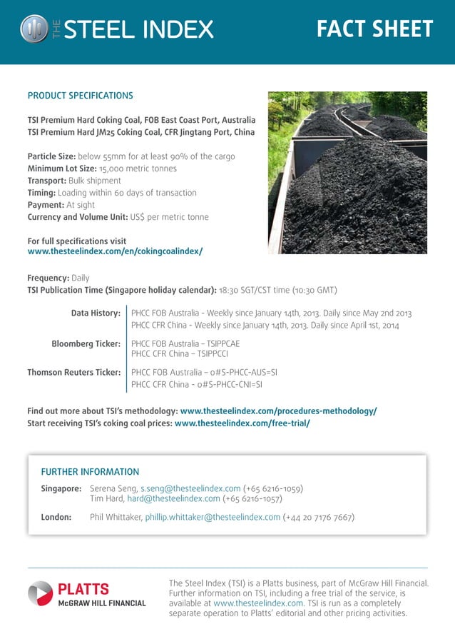 TSI Coking coal factsheet | PDF