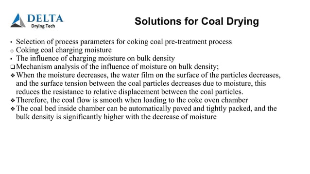 Coking Coal Pre-treatment Process -- DELTA process | PPT