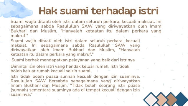 Hak dan kewajiban suami dan istri (ketentuan pernikahan) | PDF