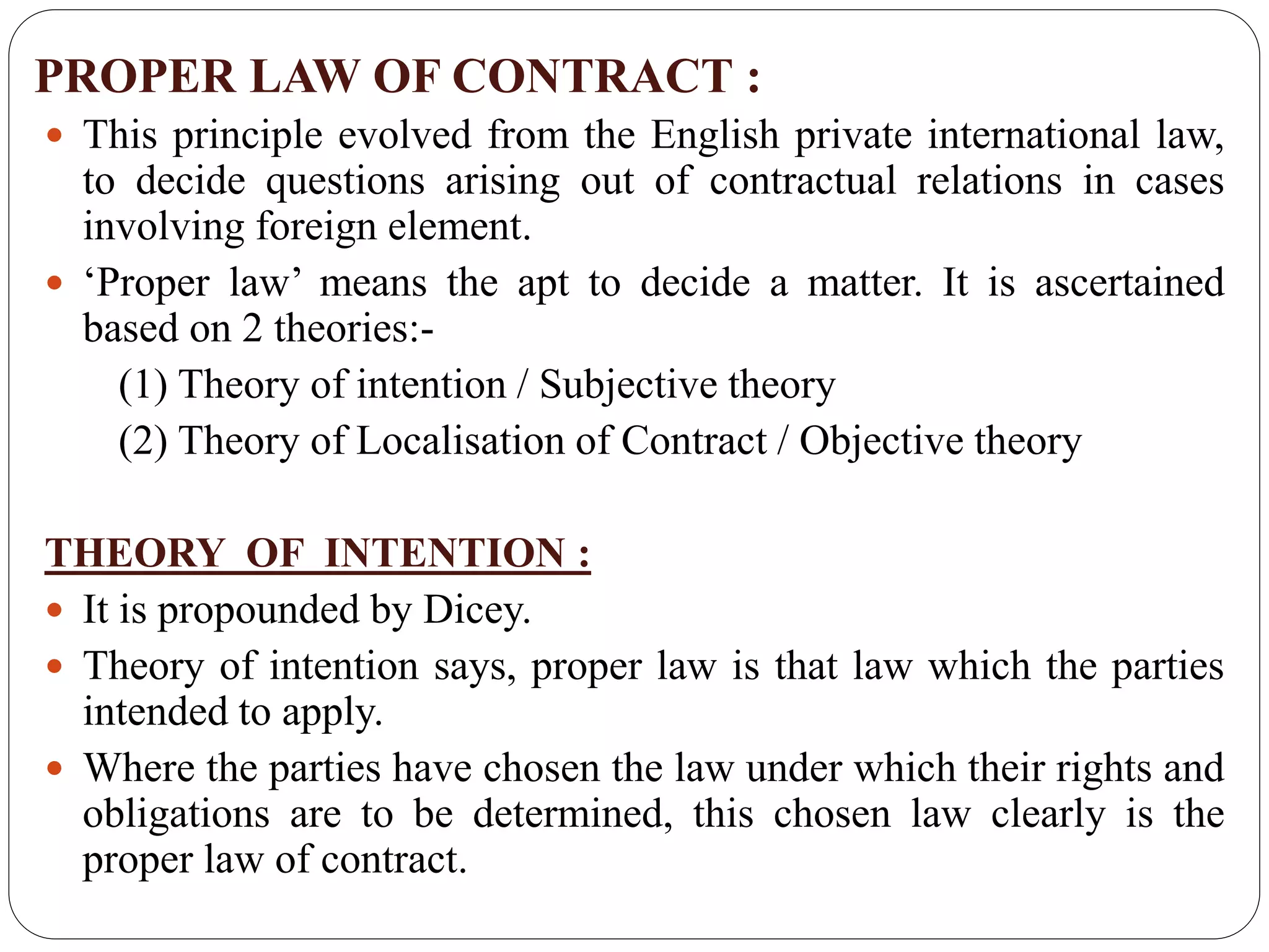 Contracts in Private International Law | PPTX
