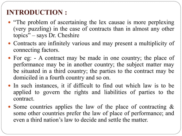 Contracts In Private International Law Pptx Business Business And