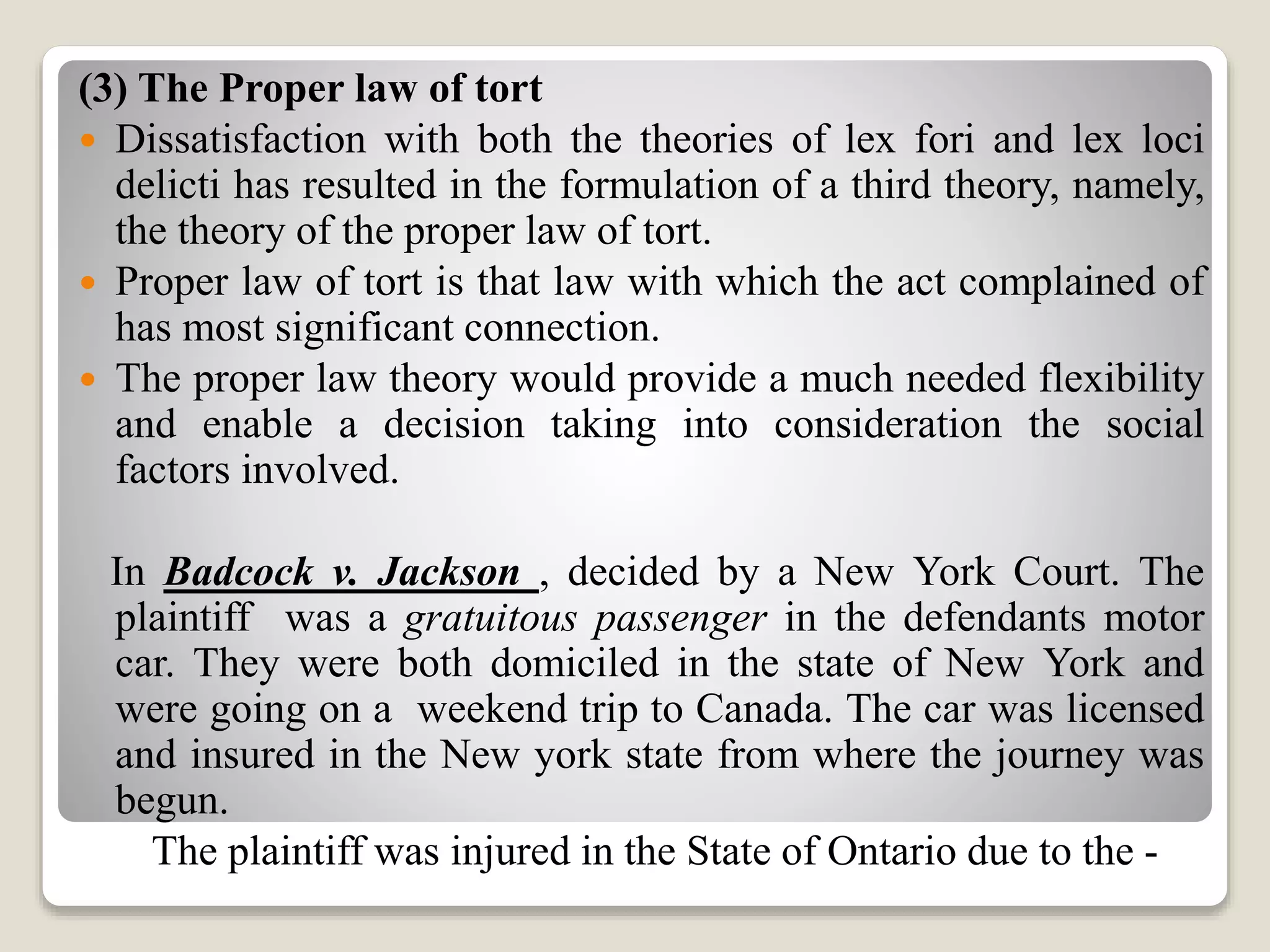 Torts in Private international law | PPTX